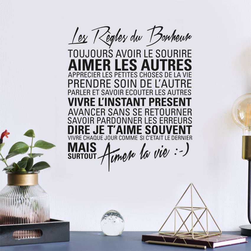 Stickers muraux citation : Inspiration pour décorer son intérieur