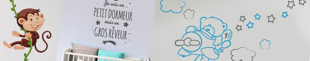 Stickers enfant. Décoration murale personnalisée garçon, fille, jumeaux ...