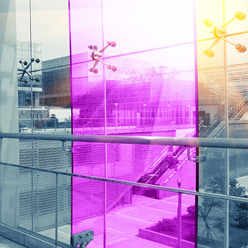 Adhésif transparent rouge clair- Film adhésif translucide vitrage